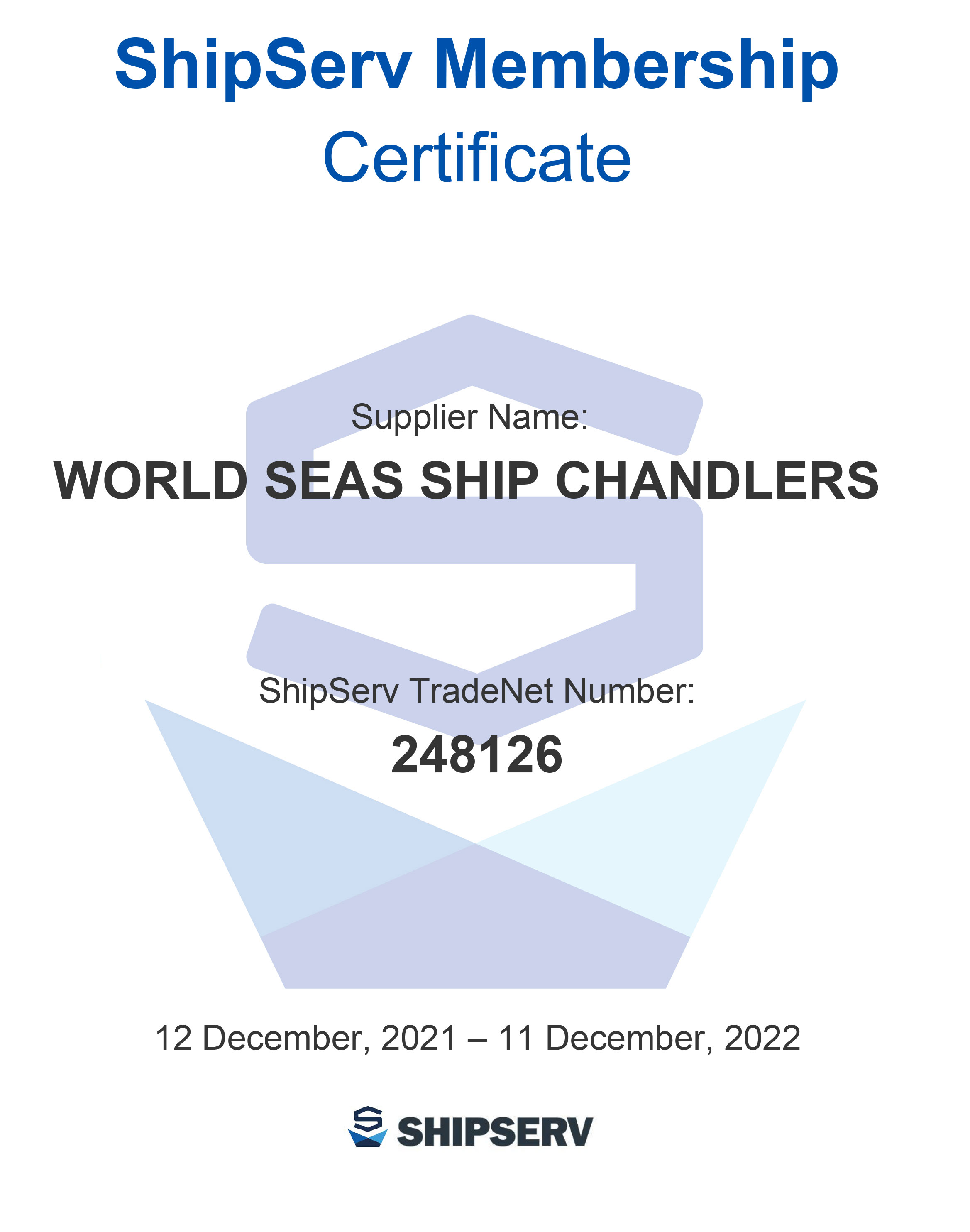 WORLD SEAS SHIPPING SERVICES W.L.L